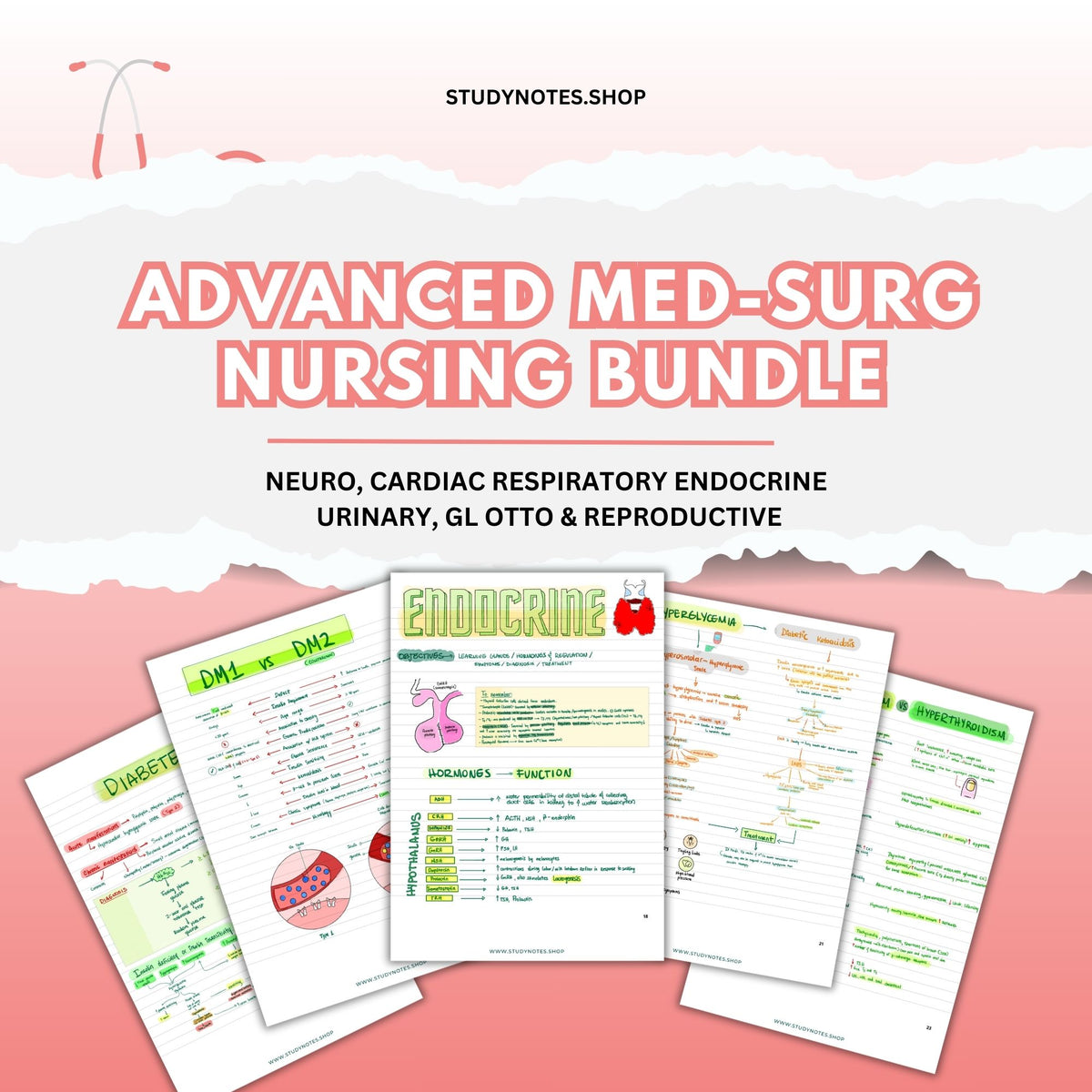 Advanced Med-Surg Nursing Bundle ™ | Medical Surgical Adult Health Not ...