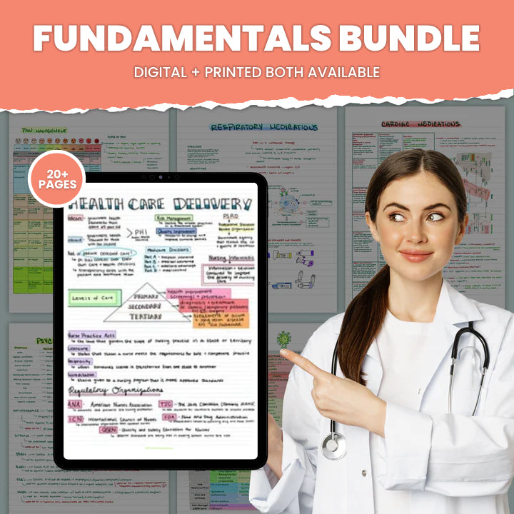 Fundamentals of Nursing Bundle ™ - help pass your exams - Nurse Cheat ...